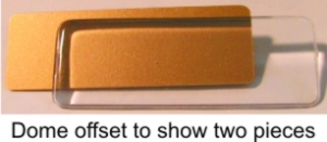 Blank, 1x3, Not Printed Acrylic Dome Badges